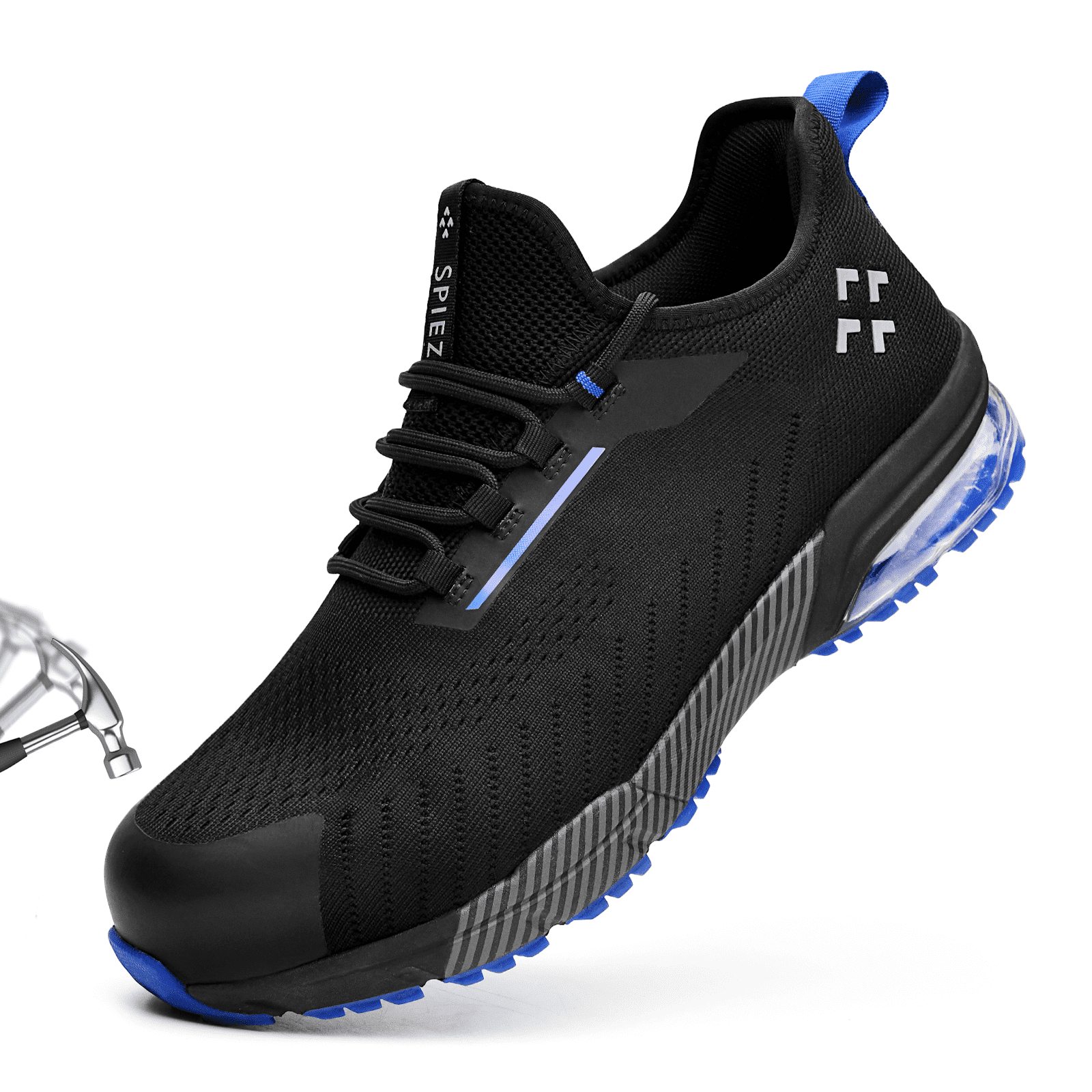 SPIEZ Composite Toe Shoes for Men, Safety Shoes Slip Resistant Air ...