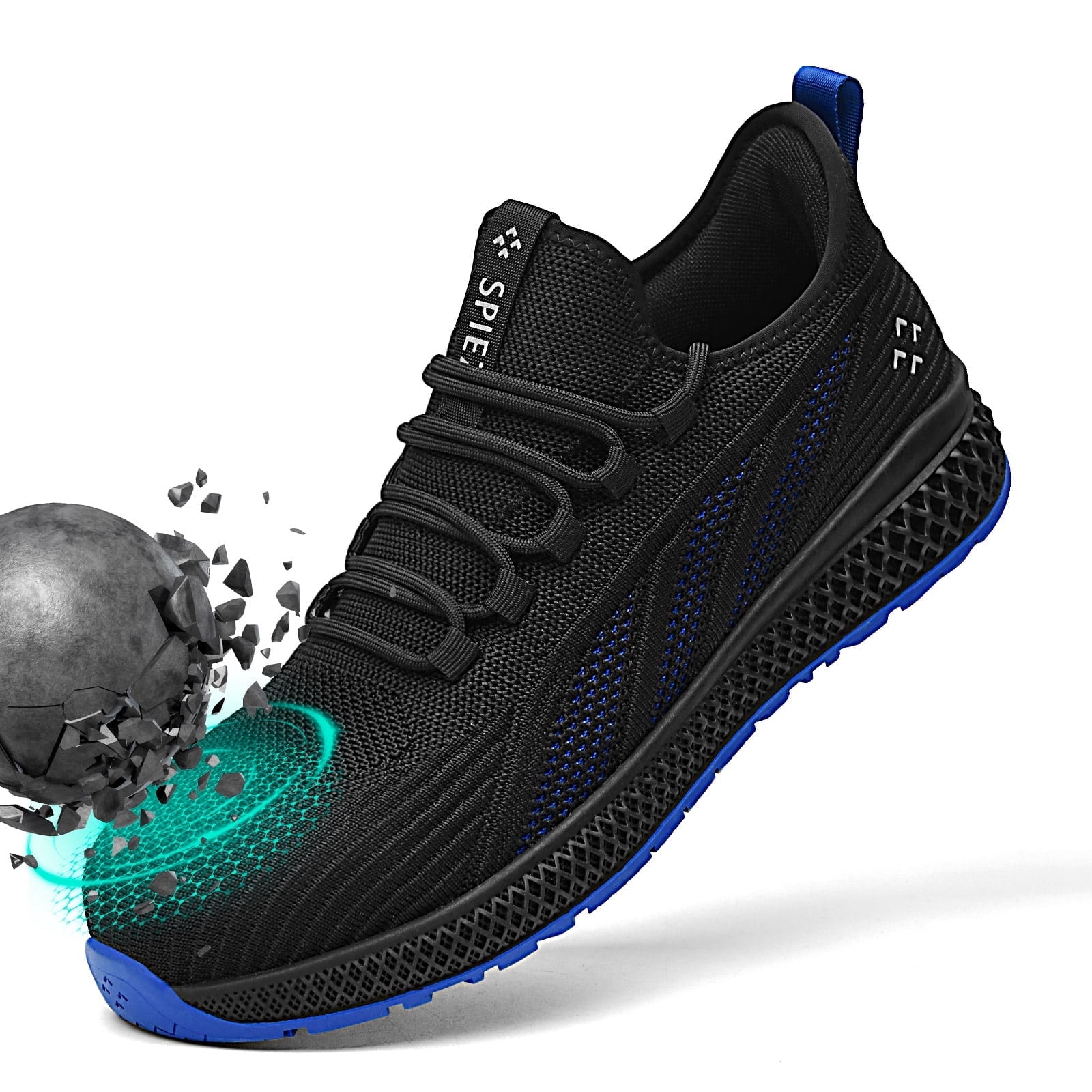 SPIEZ® Non-Slip Safety Shoes,Breathable Work Sneakers, Lightweight ...