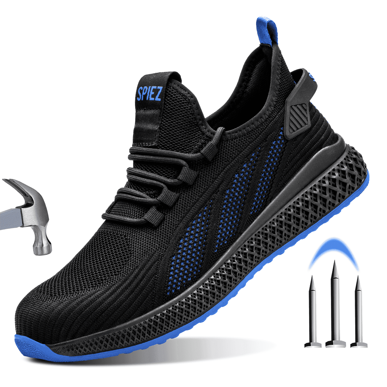 SPIEZ Safety Shoes for Men and Women Composite Toe Cap Lightweight Work ...