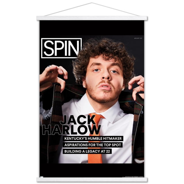 SPIN Magazine - Jack Harlow 21 Wall Poster with Magnetic Frame, 22.375 ...