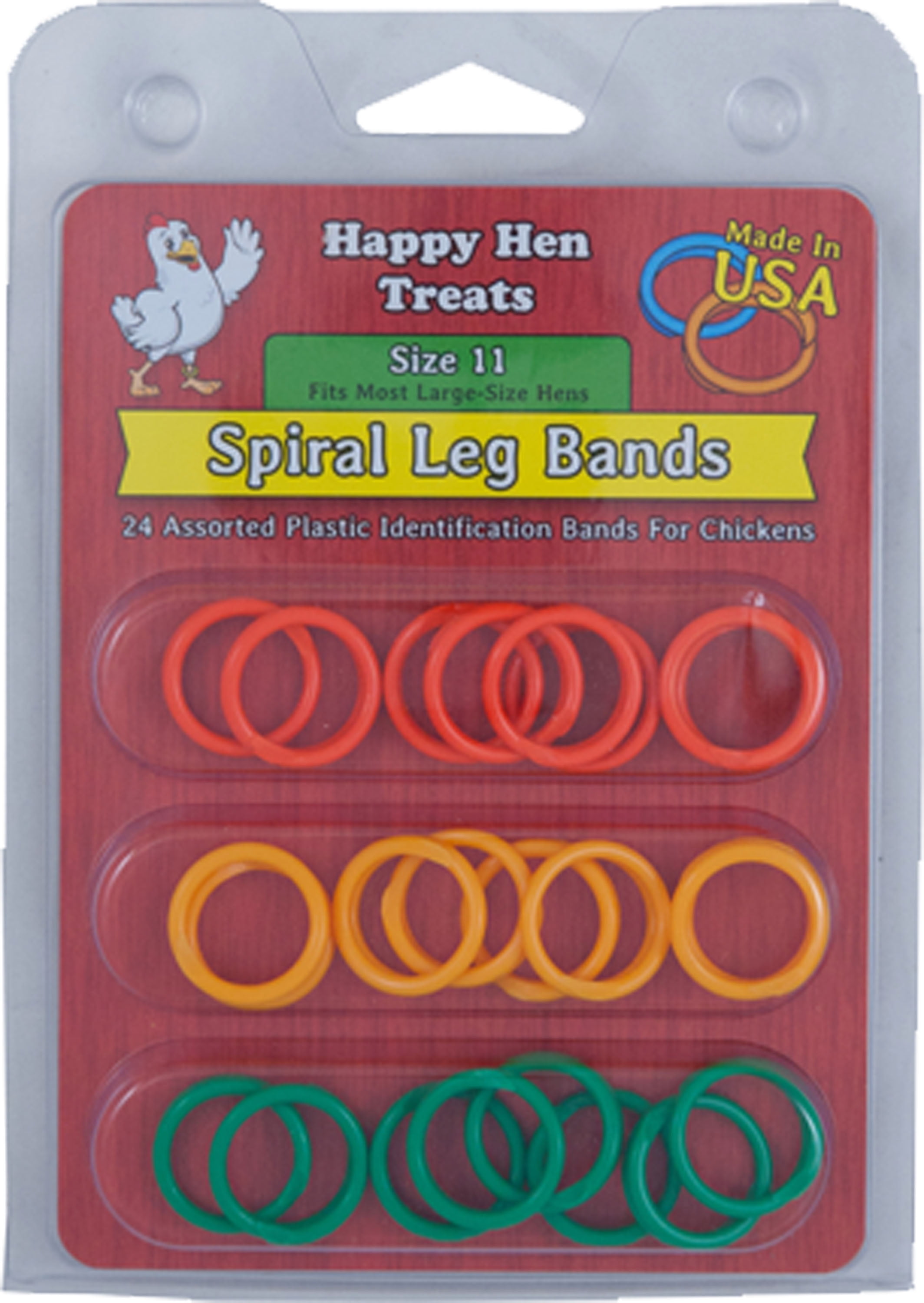 SPIRAL LEG BANDS ASSORTED SIZE 11/24 PACK - Walmart.com