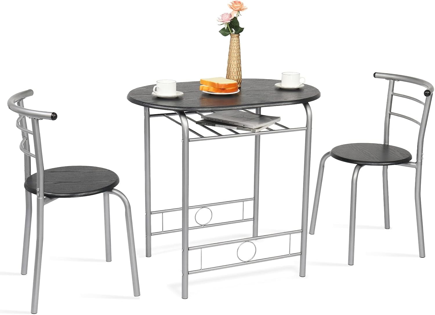 SPITEZ 3 Piece Dining Set,Small Kitchen Table Set for 2,Breakfast Table ...