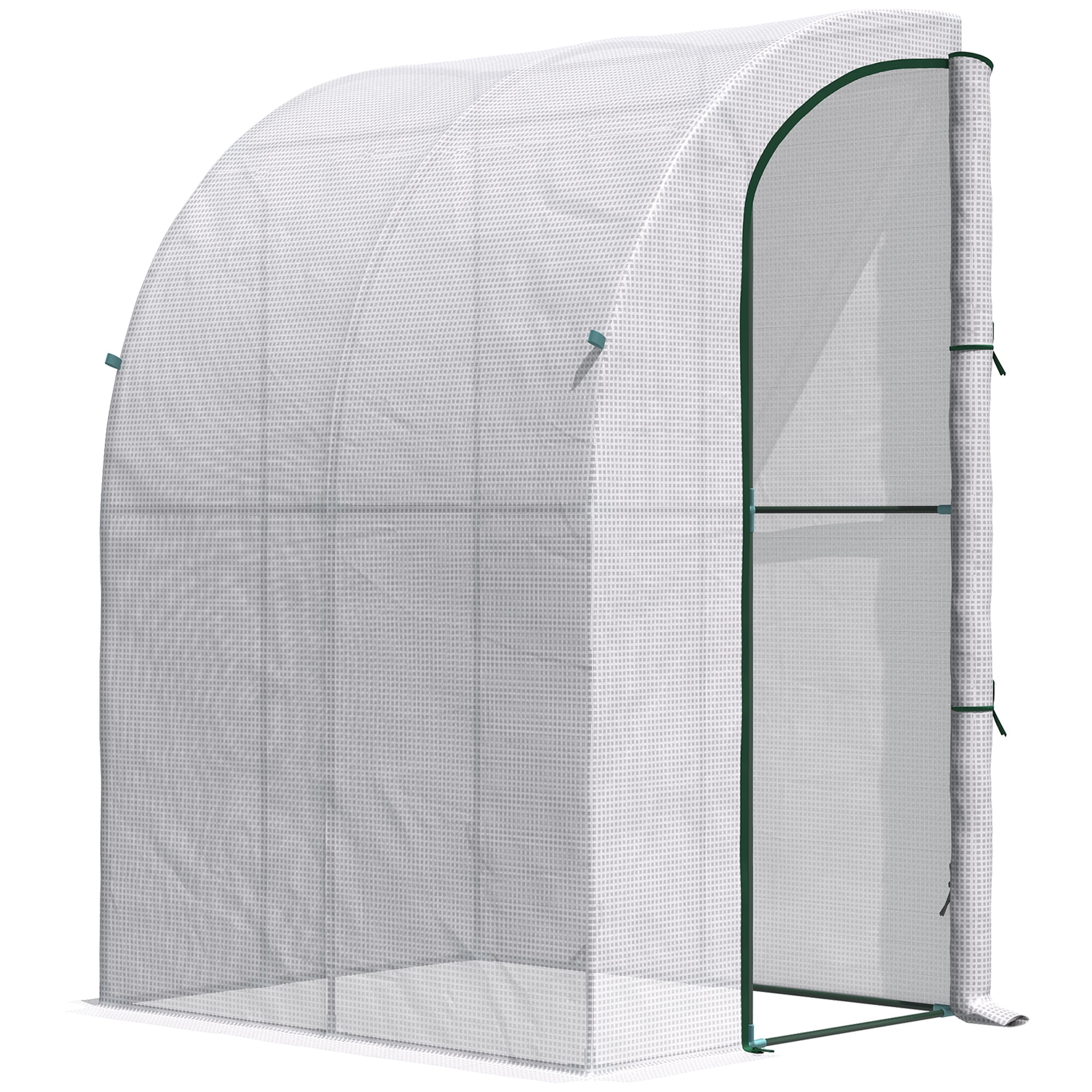 SPITEZ 5' x 4' x 7' Outdoor Lean to Greenhouse, Walk-in Green House ...