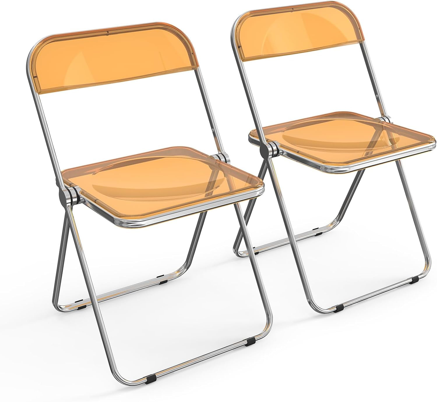SPITEZ Acrylic Folding Chairs 2 Pack, Clear Chair Foldable and ...