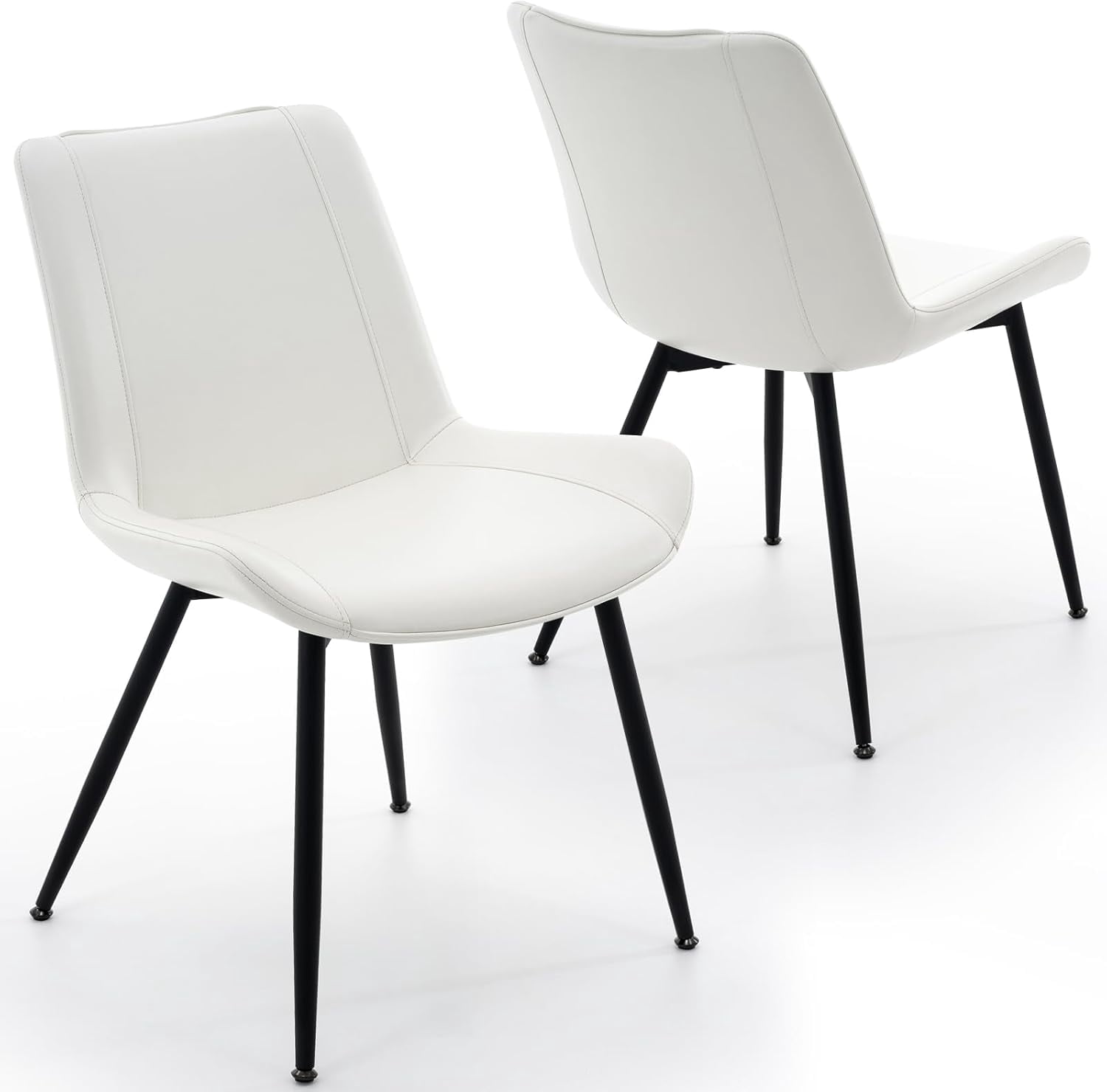 SPITEZ Dining Chairs Set of 2, PU Leather Modern Armless Kitchen Dining ...