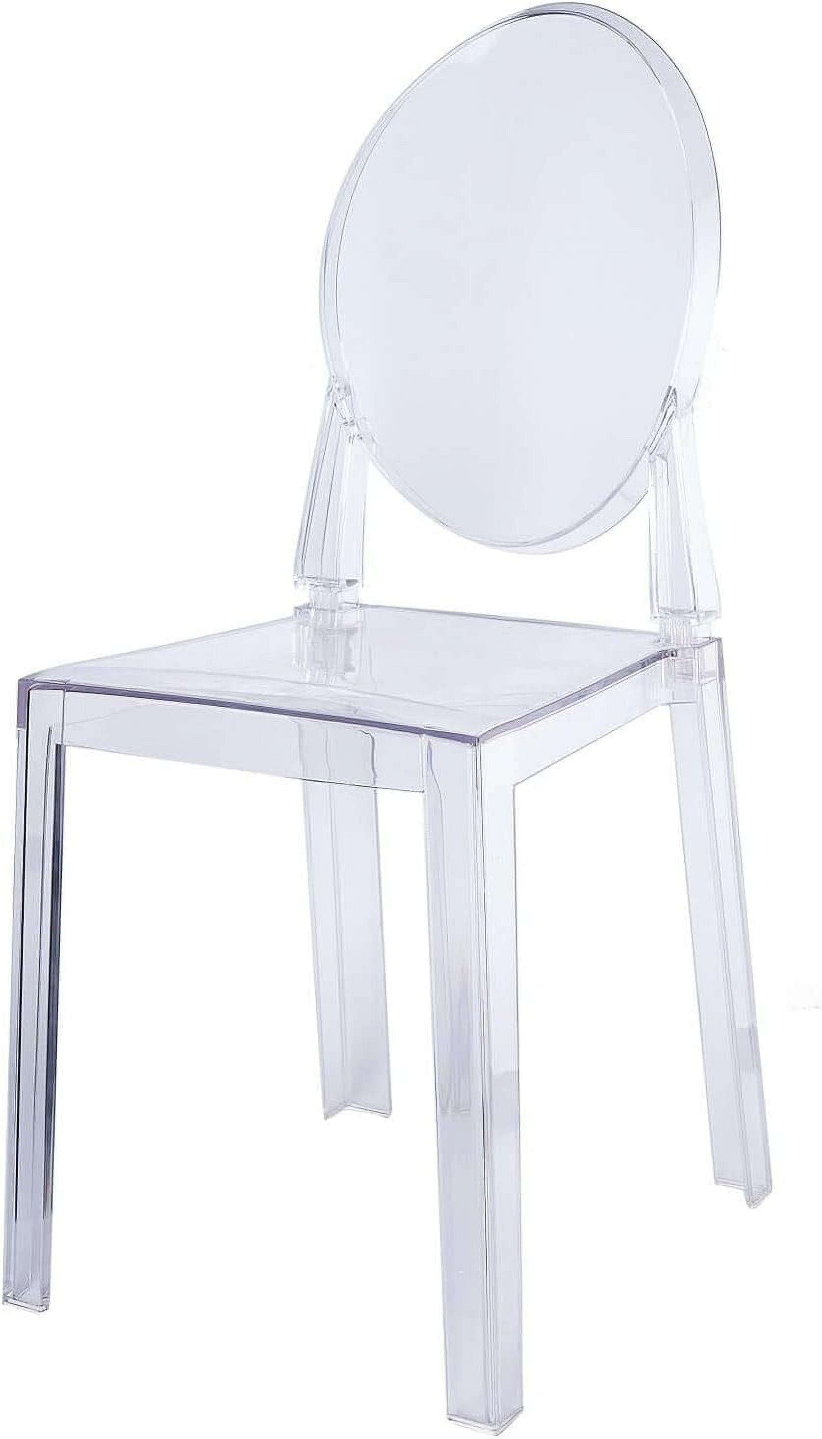 SPITEZ Pack of 1 | Clear Transparent Banquet Ghost Chair Armless ...
