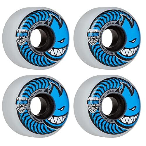 SPITFIRE 80HD CHARGER WHEELS 56mm CONICAL FULL CLEAR/BLUE (SET OF 4 ...