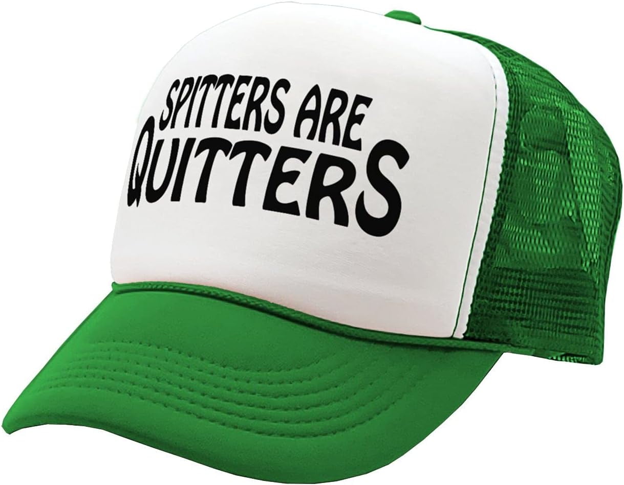 - SPITTERS are Quitters - Funny Joke Sexy - Vintage Retro Style Trucker ...