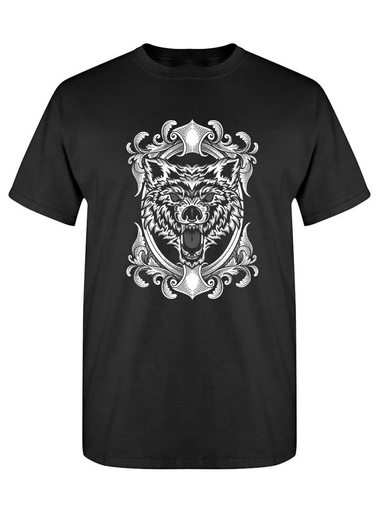 SPIdeals Mens Graphic Tee - Wolf Art - Regular Fit 100% Cotton ...