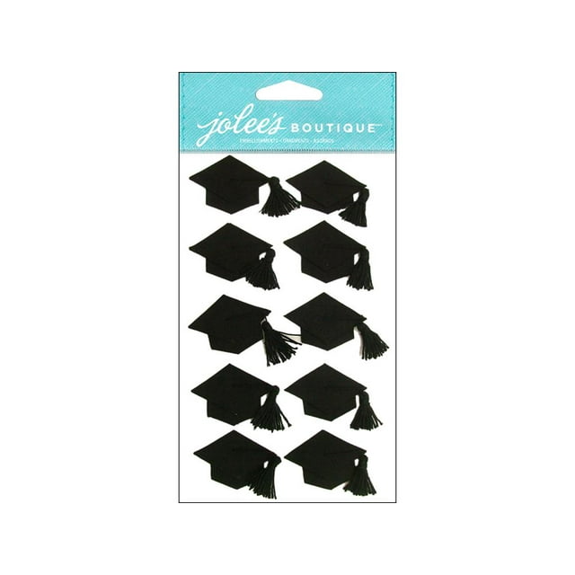 Jolee's Boutique Dimensional Stickers, Black Graduation Cap - Walmart.com