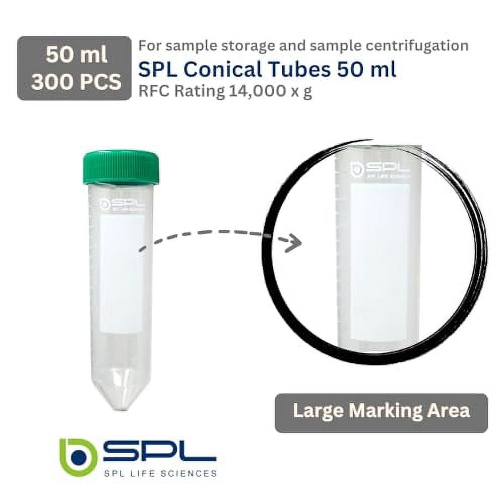SPL 50ml Conical Centrifuge Tube PP/HDPE with PP Racks, Sterile, DNase ...