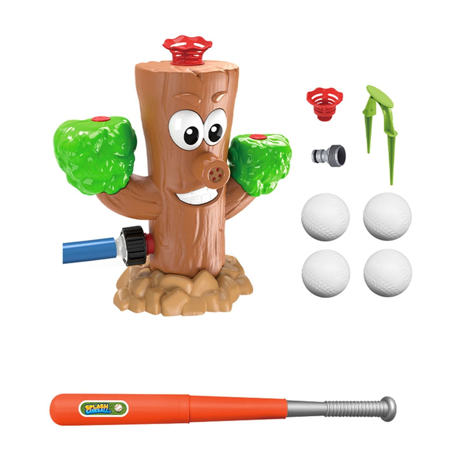 SPLASHBASEBALL Log Style Water Sprinkler Toy for Outdoor Play, Hose ...
