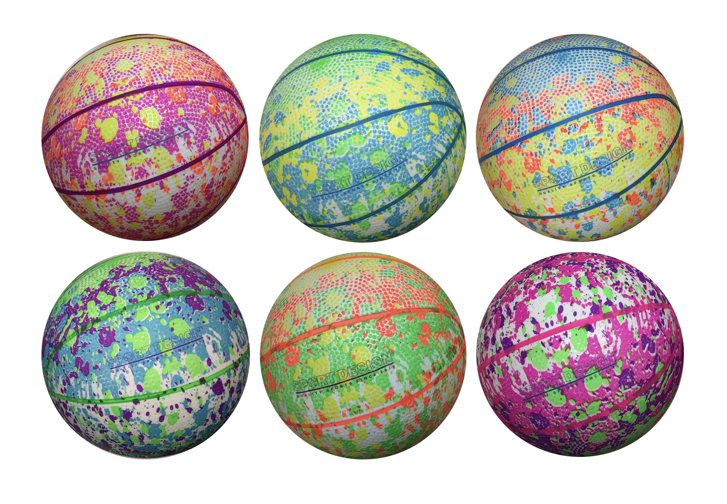 Sport Design Splatter Basketball, 8", Multicolor - Walmart.com