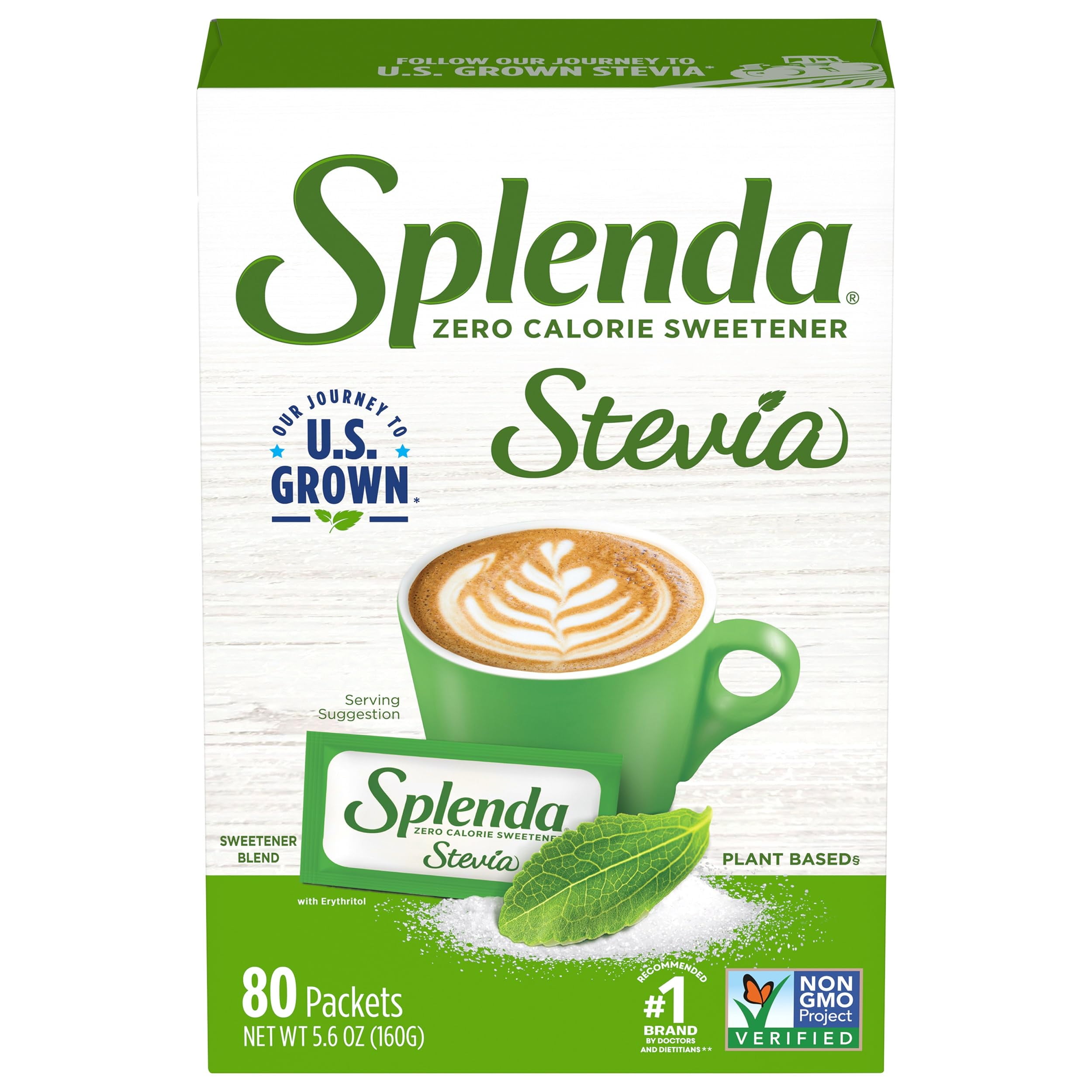SPLENDA Stevia Zero Calorie IEF31 Sweetener, Plant Based Sugar ...