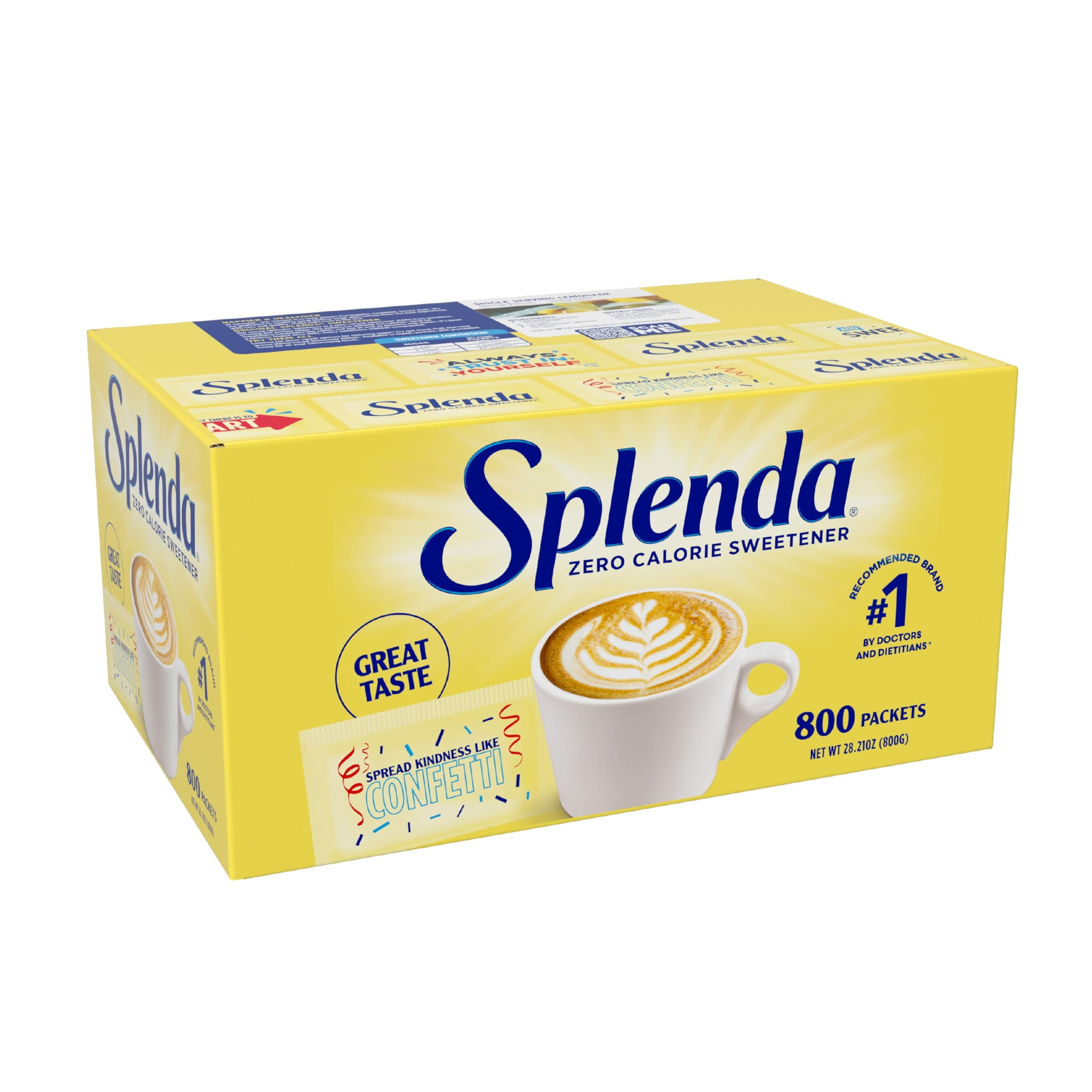 SPLENDA Zero Calorie Sweetener DEF29 Value Pack, 800 Count Packets ...