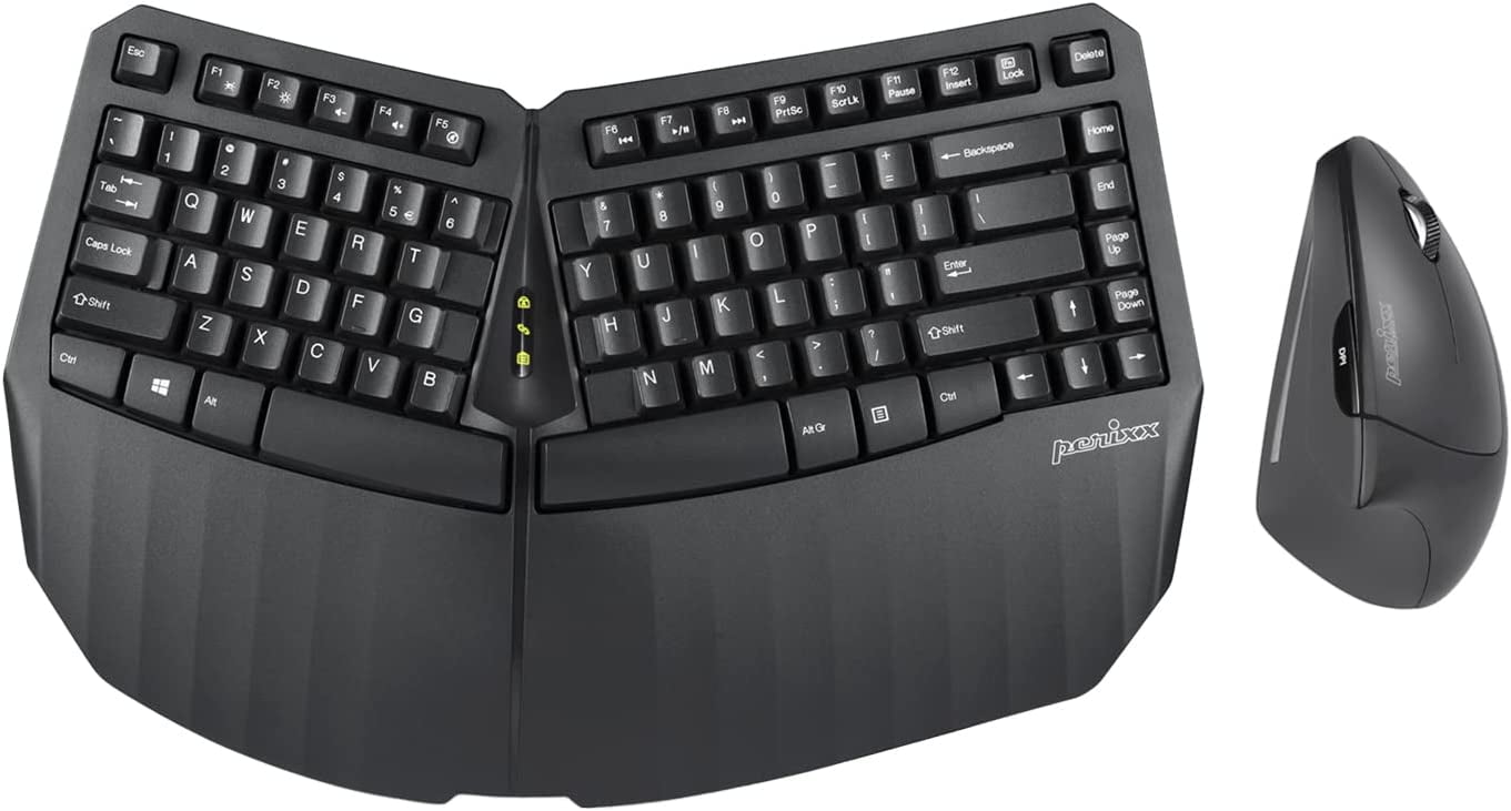 SPLIT-KEY KEYBOARD: Ergonomic keyboard in a compact design with curved ...