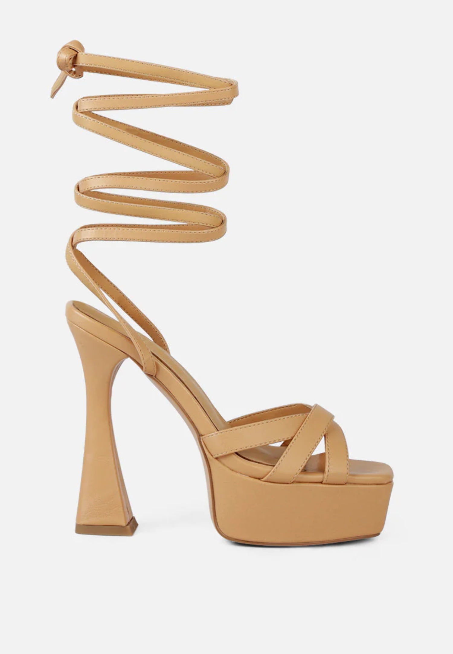 SPLITSOUL Lace Up High Platform Sandal - Walmart.com
