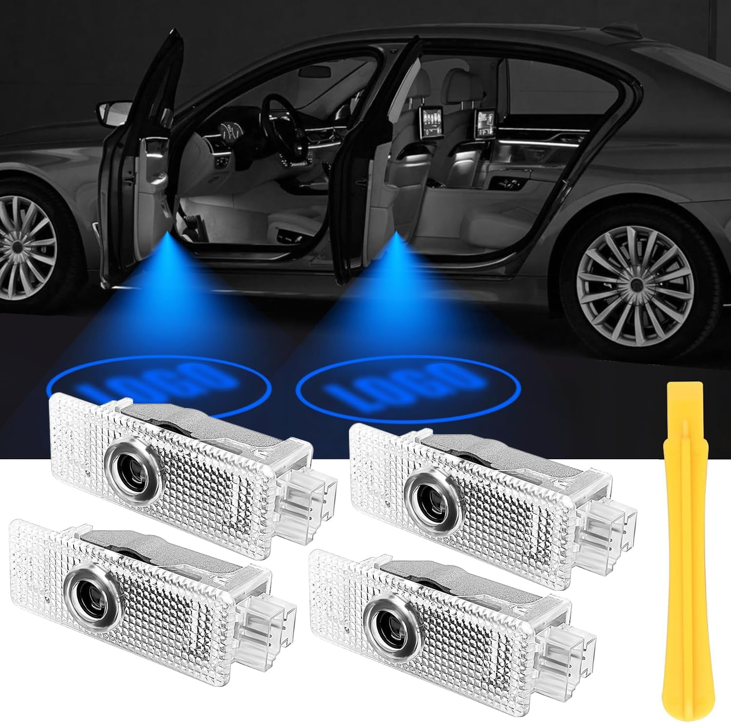 SPOBODY Door Light Logo STF9 Easy to Install Car Door Lights Logo ...