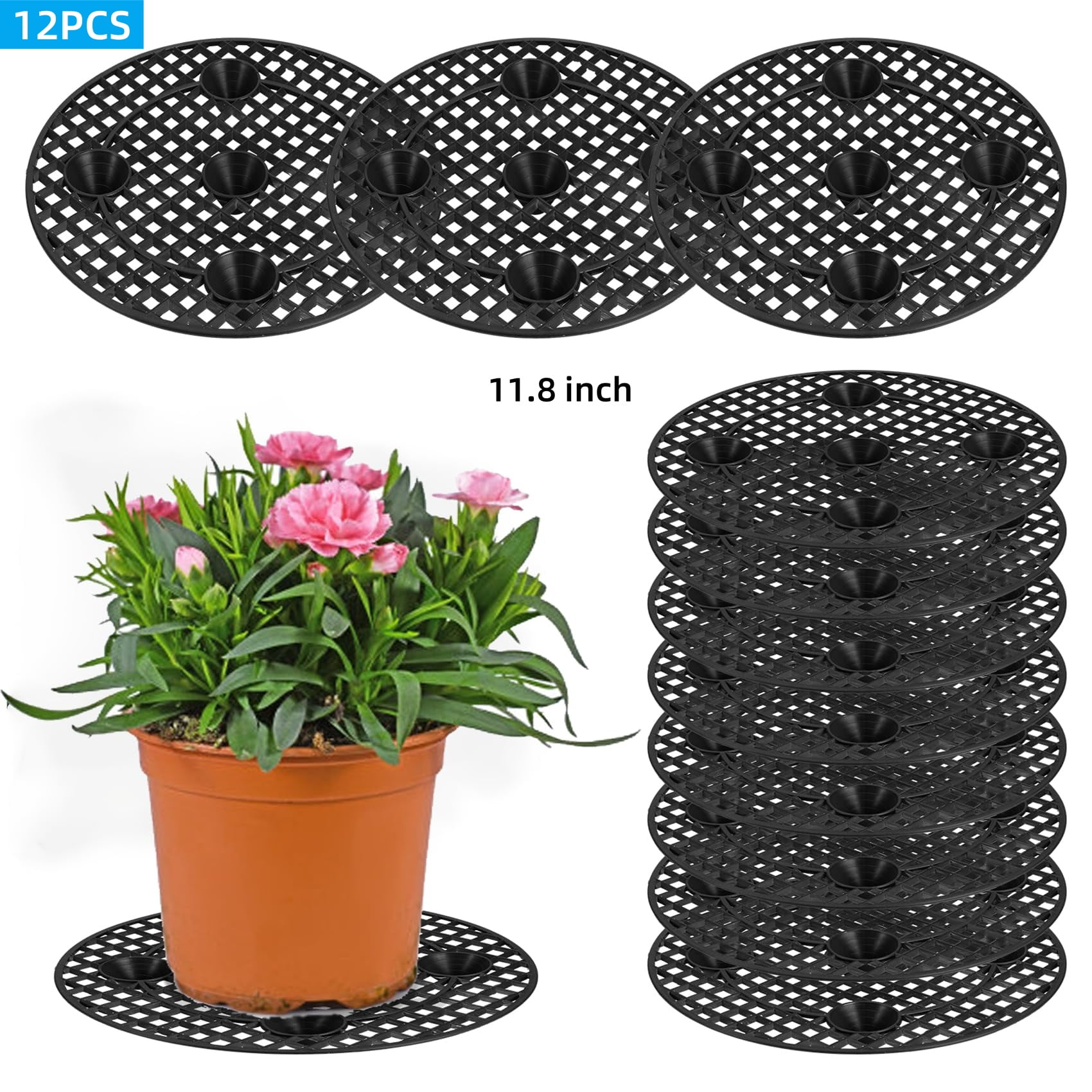 SPOKKI 10Pcs Plant Level Pot Elevator, Planter Stands for Outdoor ...