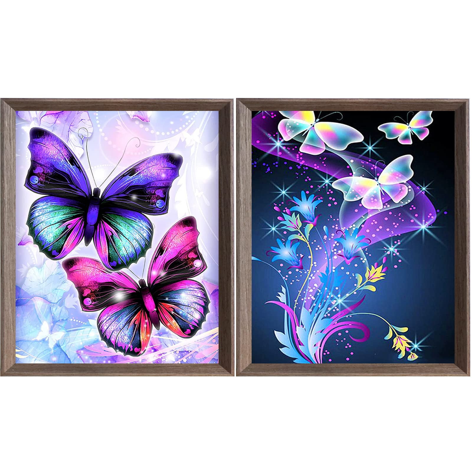 SPOKKI 2 Pack Butterfly Cross Stitch Kits for Adults & Beginners, 11CT ...