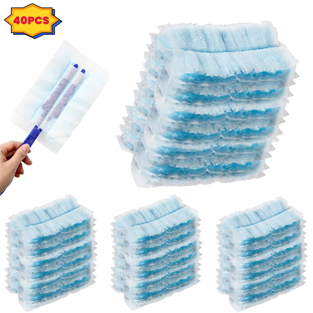 SPOKKI 40-Count Blue Fluffy Duster Refills with Folding Handle ...
