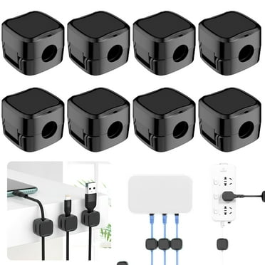 JOYROOM 6 Pack Magnetic Cable Clips Cord Holder, Under Desk Cable ...