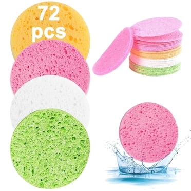 Rejuvv by Fushay: Gentle Exfoliation Facial Sponges, Natural Cellulose ...