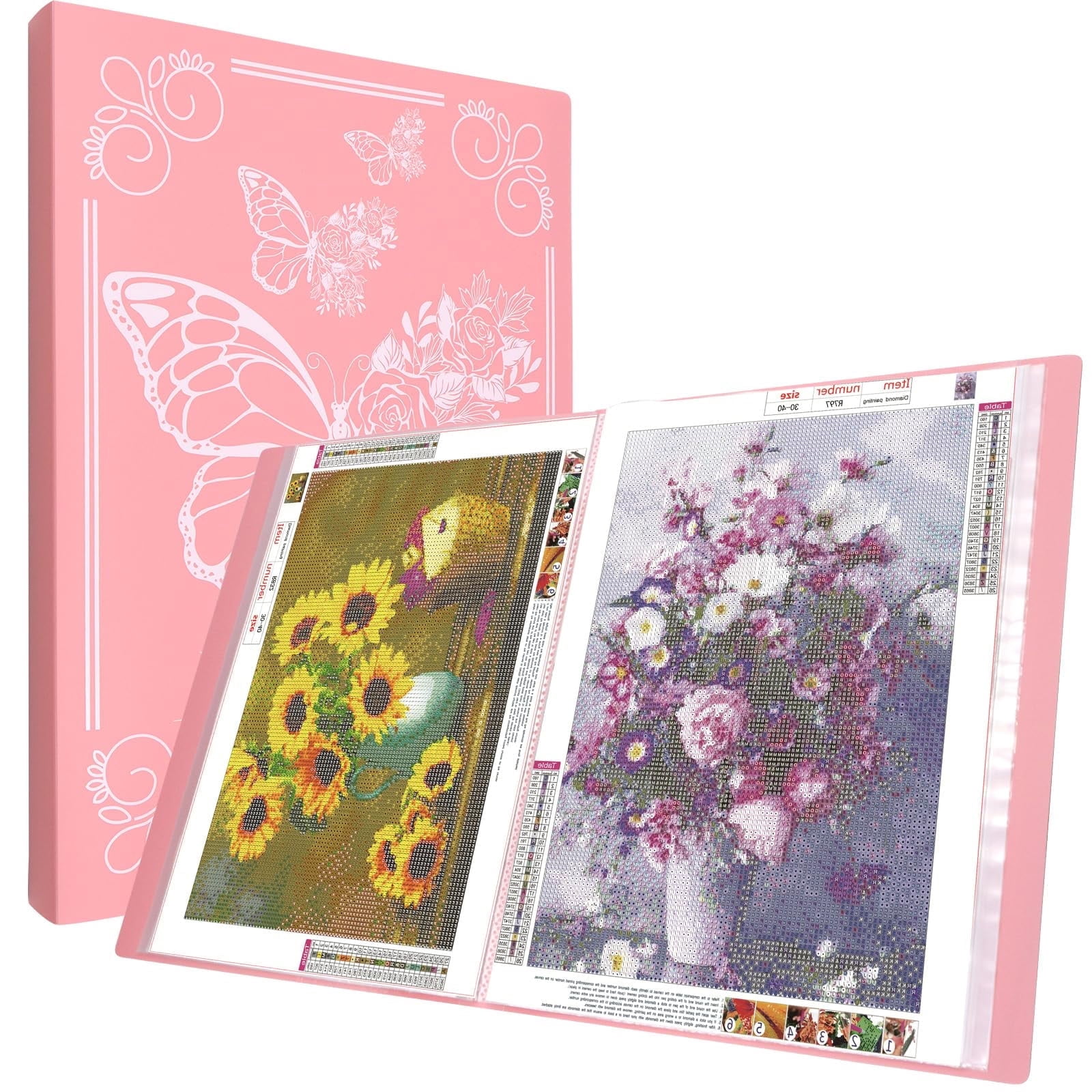 SPOKKI Diamond Painting Storage Book, A3 Size 60-Page Portfolio ...