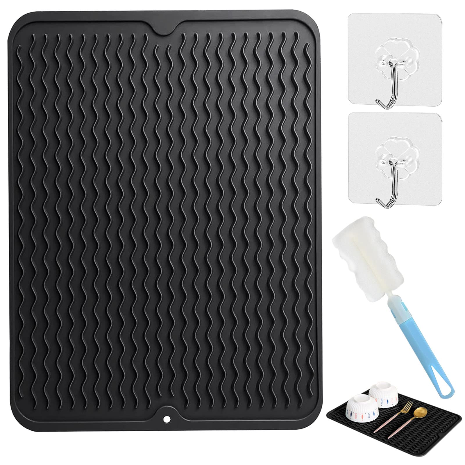 Sorbus Over the Sink Roll-Up Dish Drying Rack, Multipurpose Drying for ...