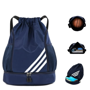 WANDF Kids Athletic Drawstring Backpack, Waterproof Nylon Gym Bag for ...