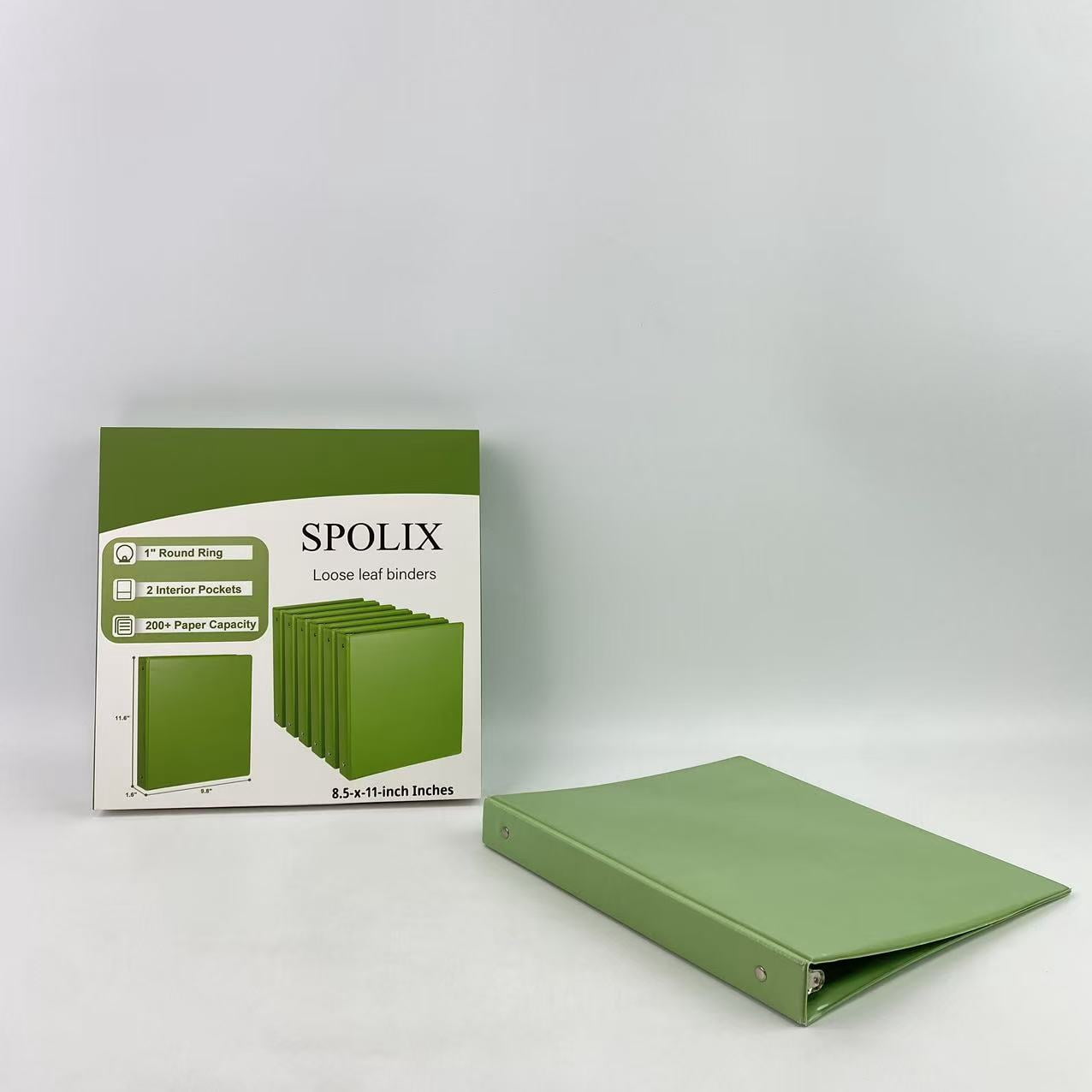 SPOLIX Loose leaf binders,1-Inch 3 Ring Binder, Standard Round Ring ...