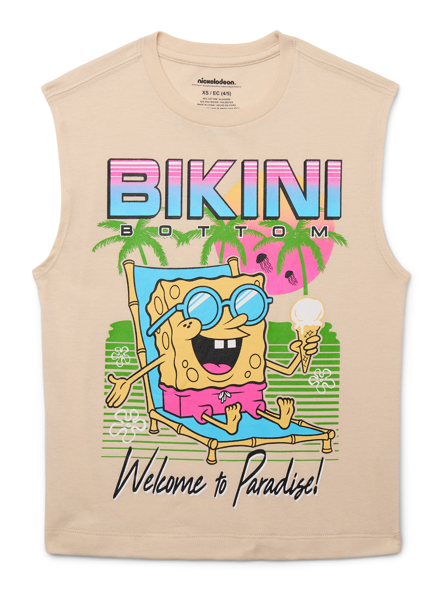 SpongeBob SquarePants Boys Graphic Print Tank Top, Sizes XS-XXL ...