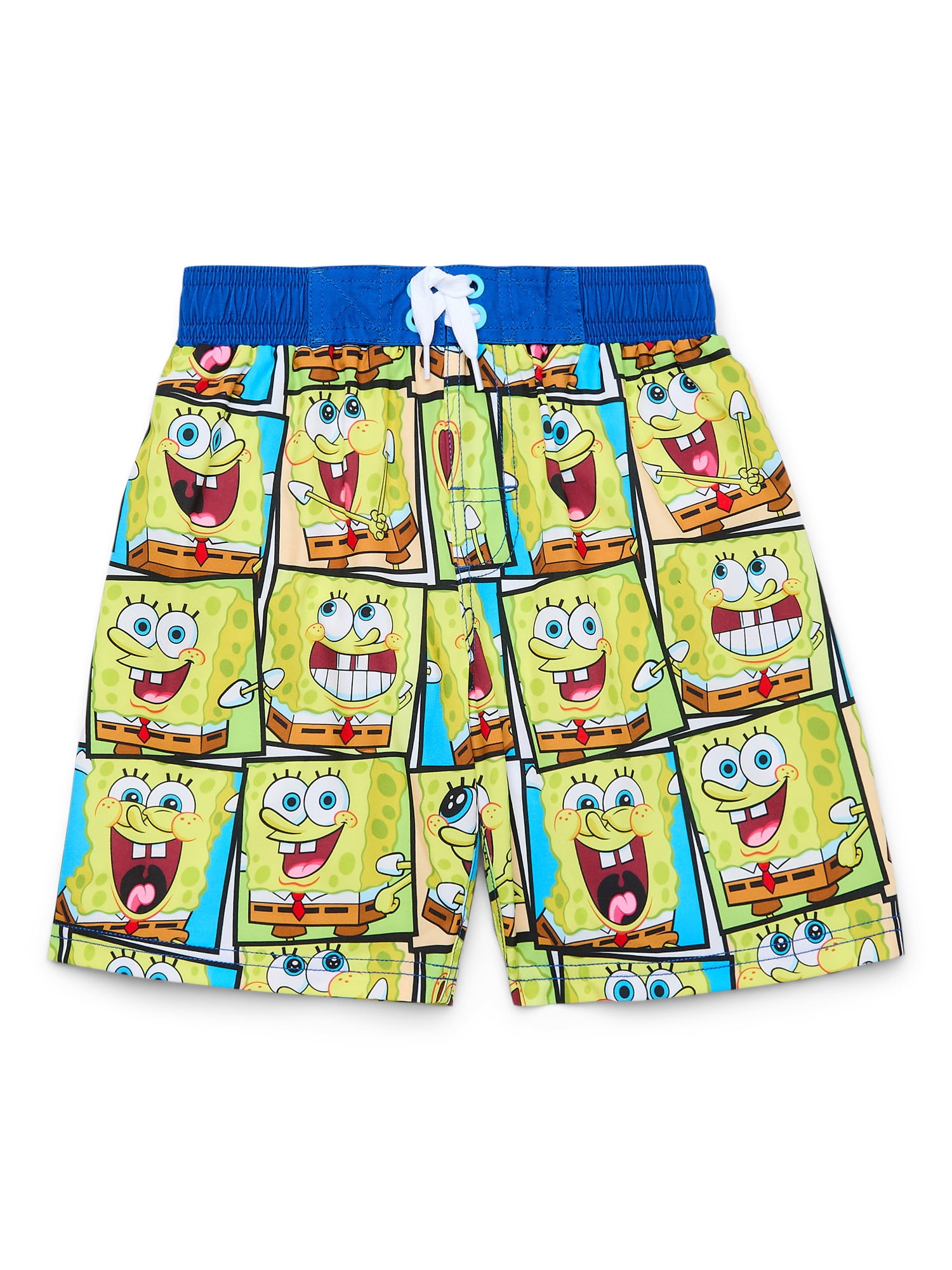 SpongeBob SquarePants Boys’ Print Swim Shorts, Sizes 4-12 - Walmart.com