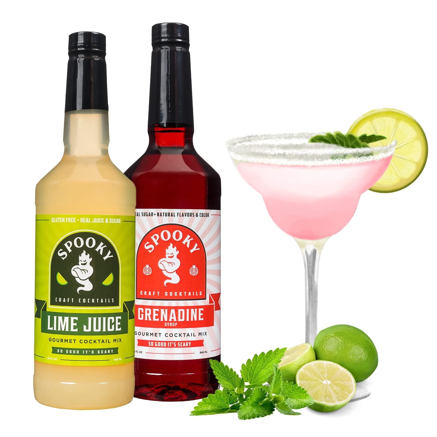 SPOOKY Grenadine & Lime Juice - Real Juice - Naturally Sweet - No Corn ...