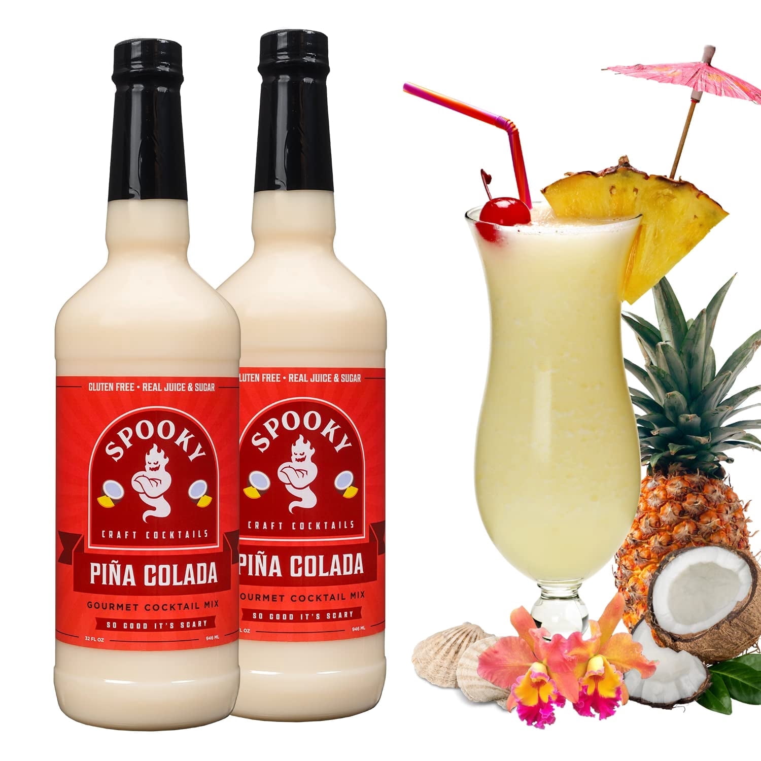 SPOOKY Fresh Mixer Pina Colada Simple Drinks, Real Juice & Coconut ...