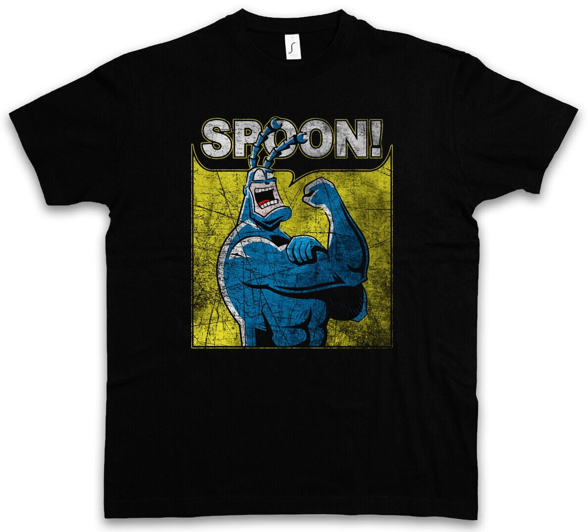 SPOON! T-SHIRT Comic Fun Superhero Der The Arthur Terror Tick Cartoon ...