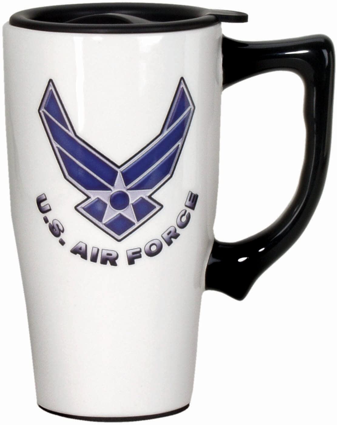 Spoontiques Air Force Travel Mug, White - Walmart.com
