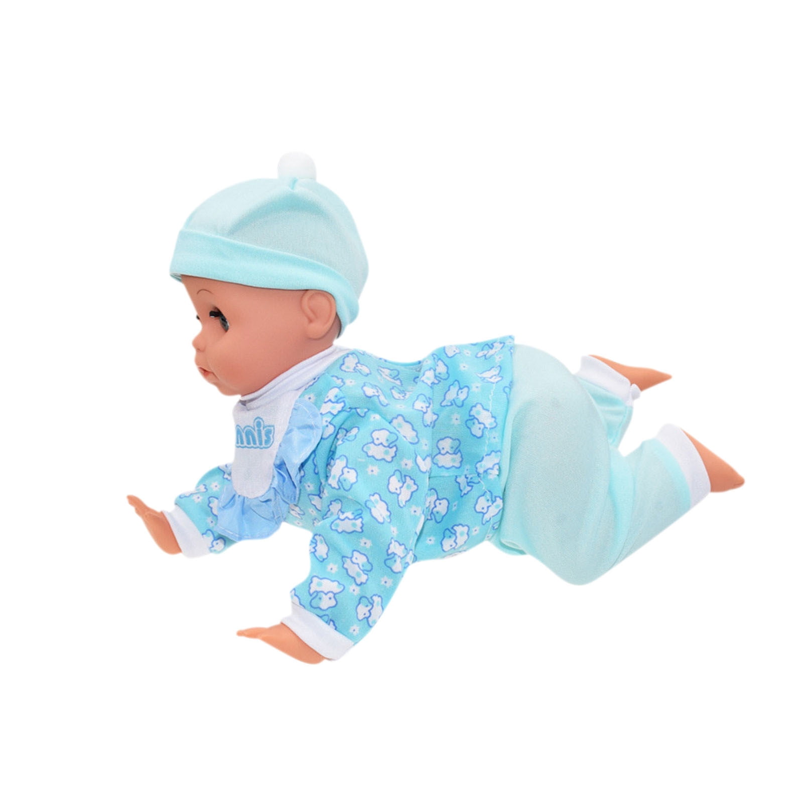 SPOORYYO 10-inch Electric Crawling Doll with Lights and Sounds - Cute ...