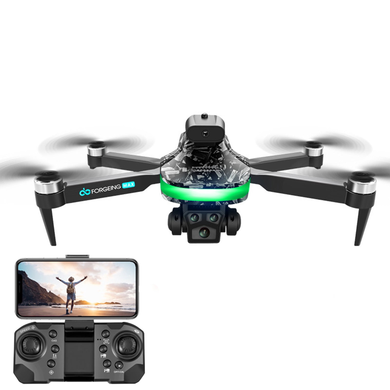 SPOORYYO 1080P HD FPV Drone with Camera - Foldable RC Quadcopter ...