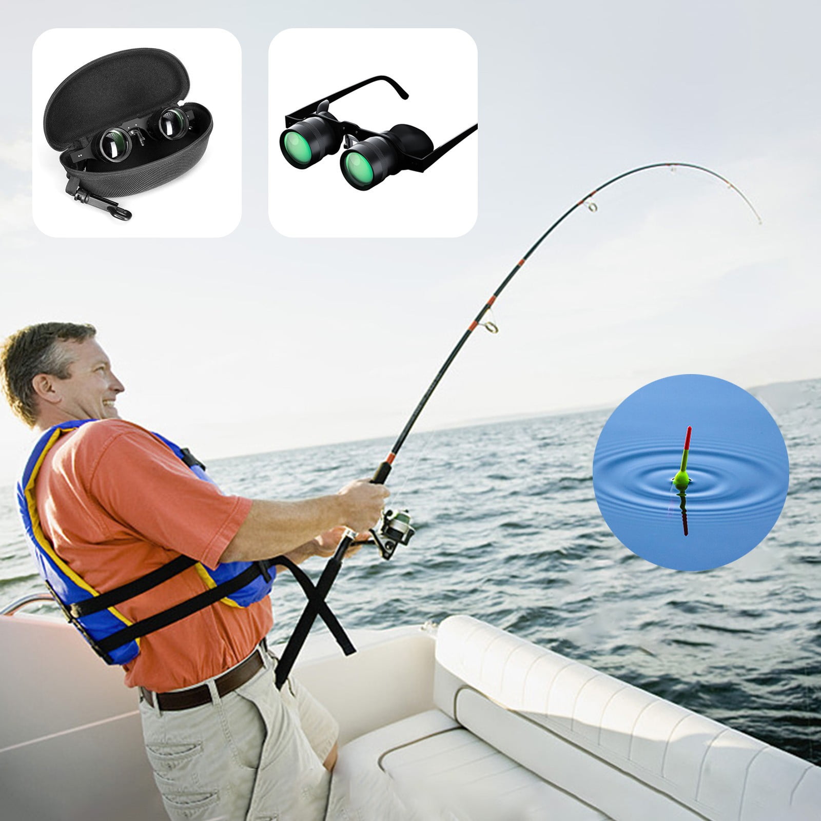 SPOORYYO 10X Magnification Binocular Glasses, High Definition Telescope ...