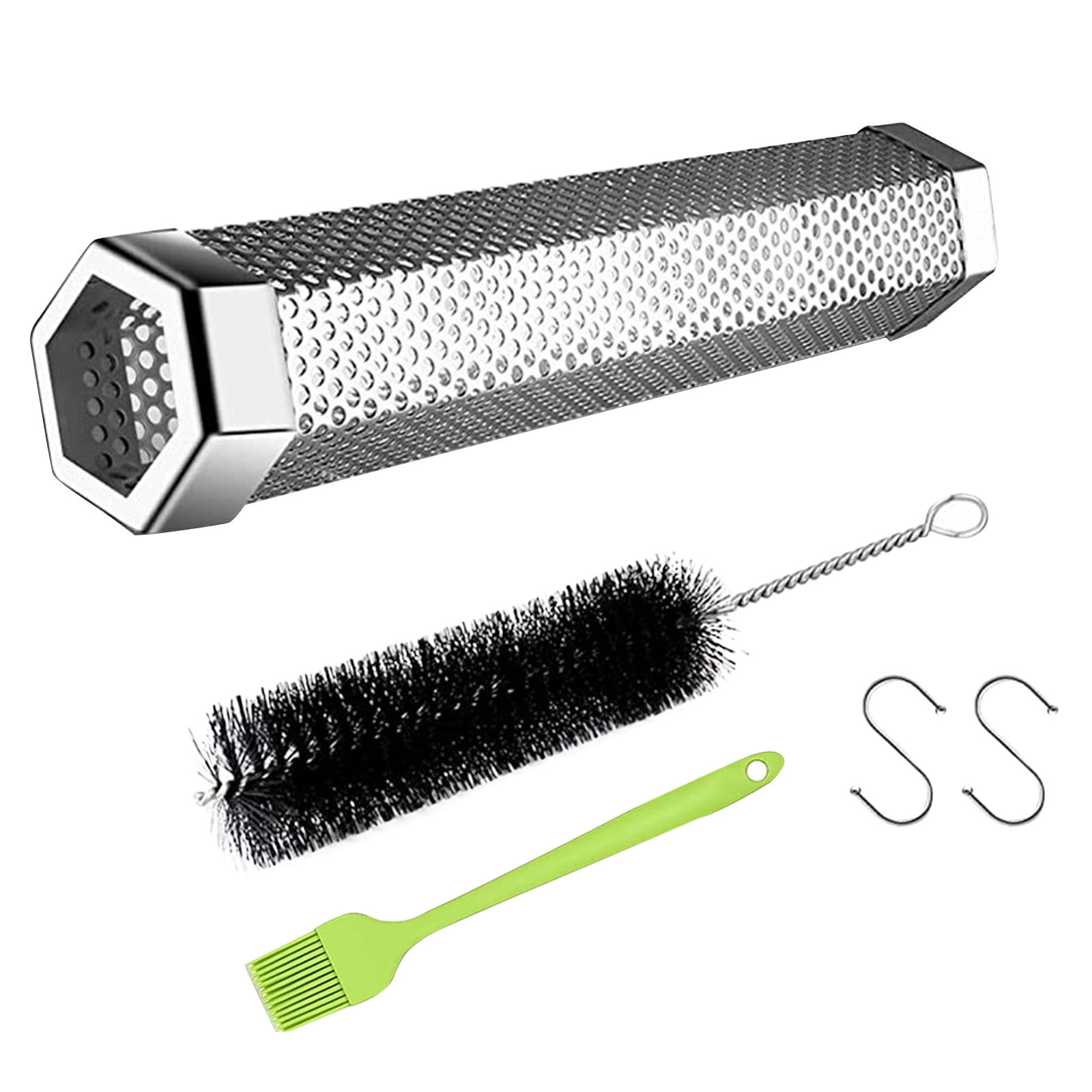 SPOORYYO 12 Hexagon BBQ Wood Pellet Smoker Tube - Portable Barbecue ...