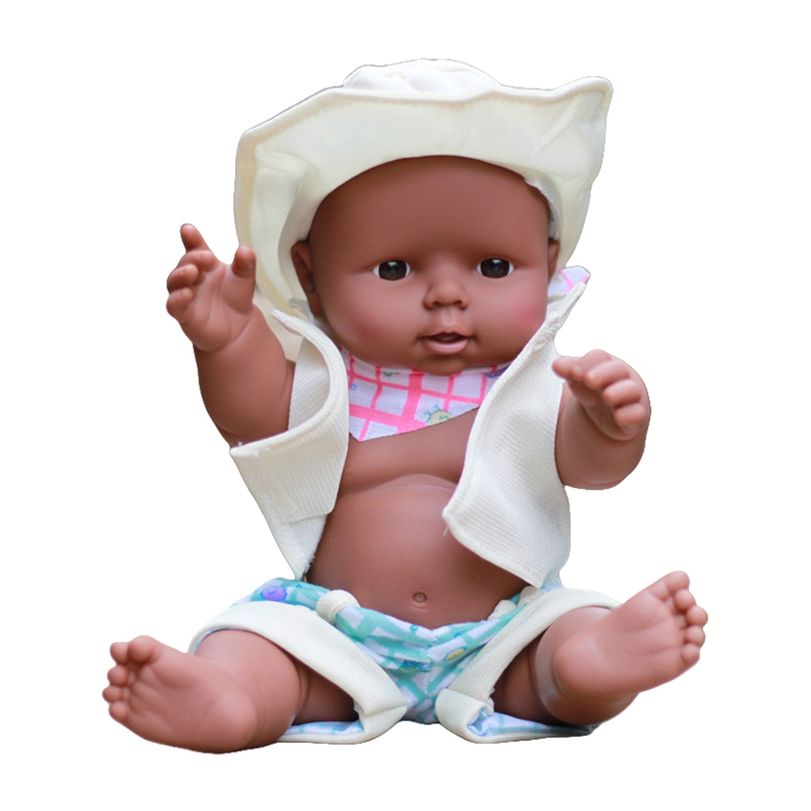 SPOORYYO 12 Inch Realistic Soft Black Baby Doll with Accessories ...