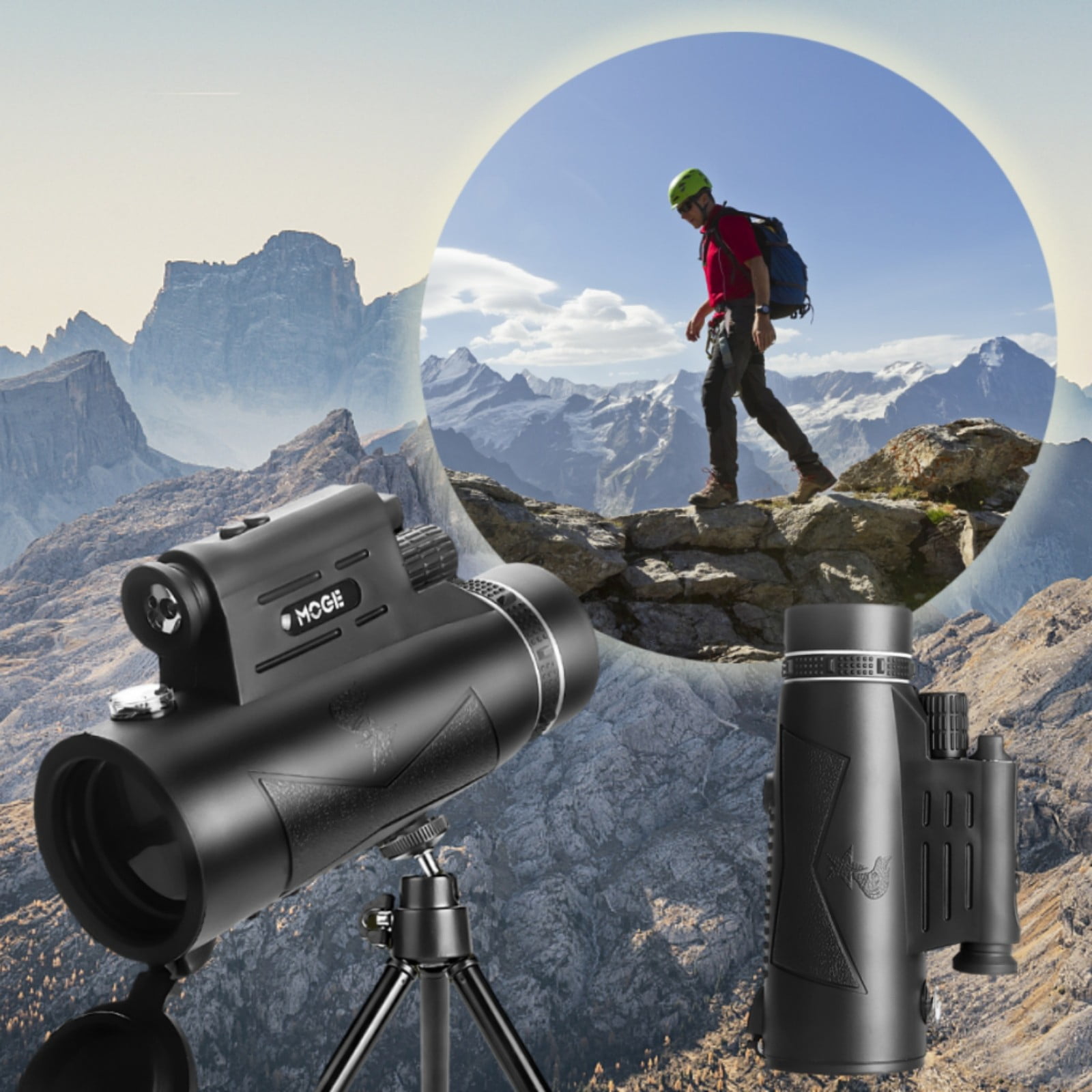 SPOORYYO 12x50 Monocular Telescope for Smartphone with Tripod - High ...