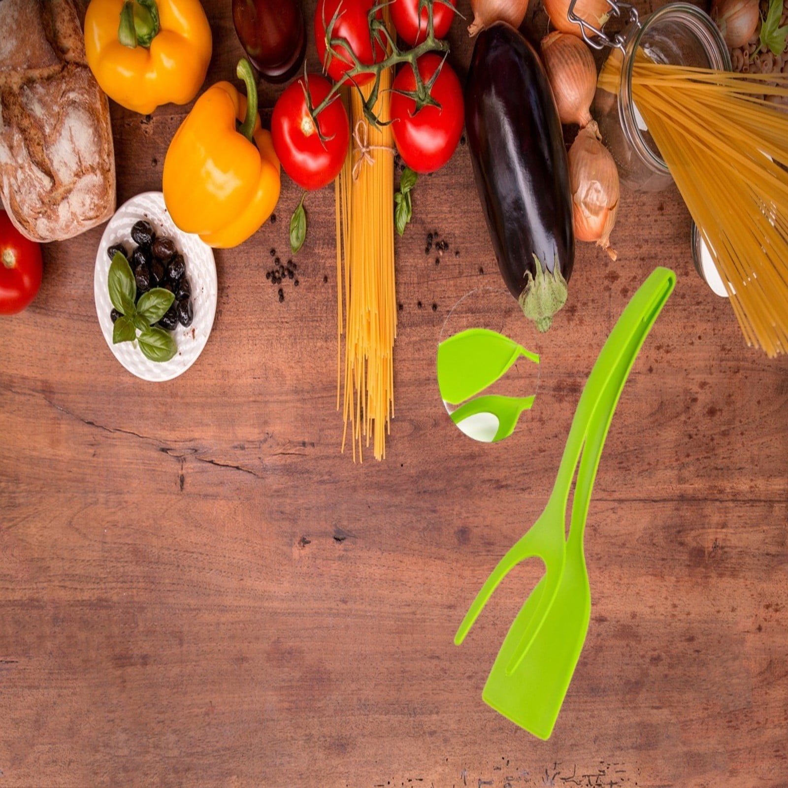 SPOORYYO 2-in-1 Omelette Turner & Flipper Spatula Set - Flexible ...