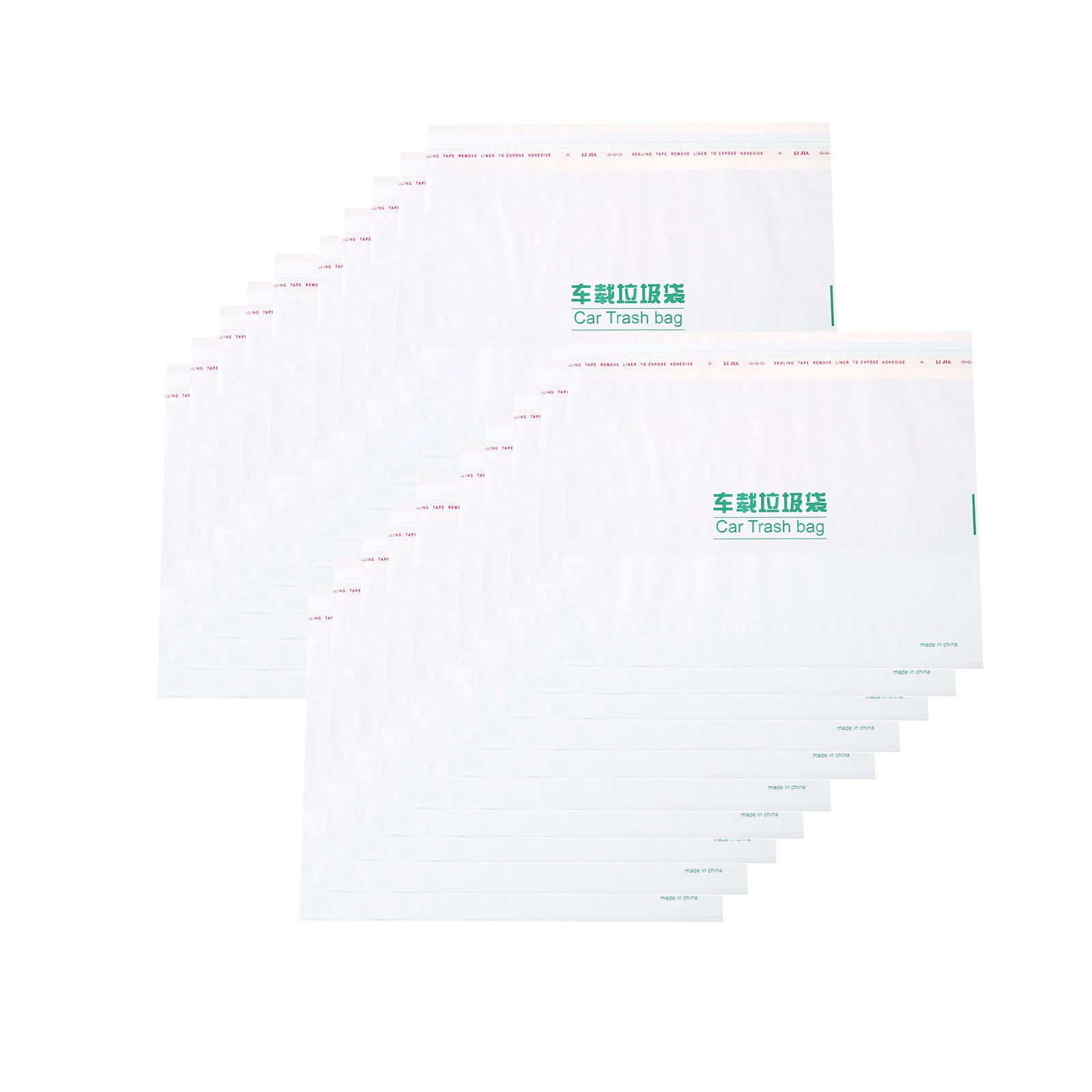 SPOORYYO 20-Pack Disposable Car Trash Bags with Sticky Backing for Easy ...