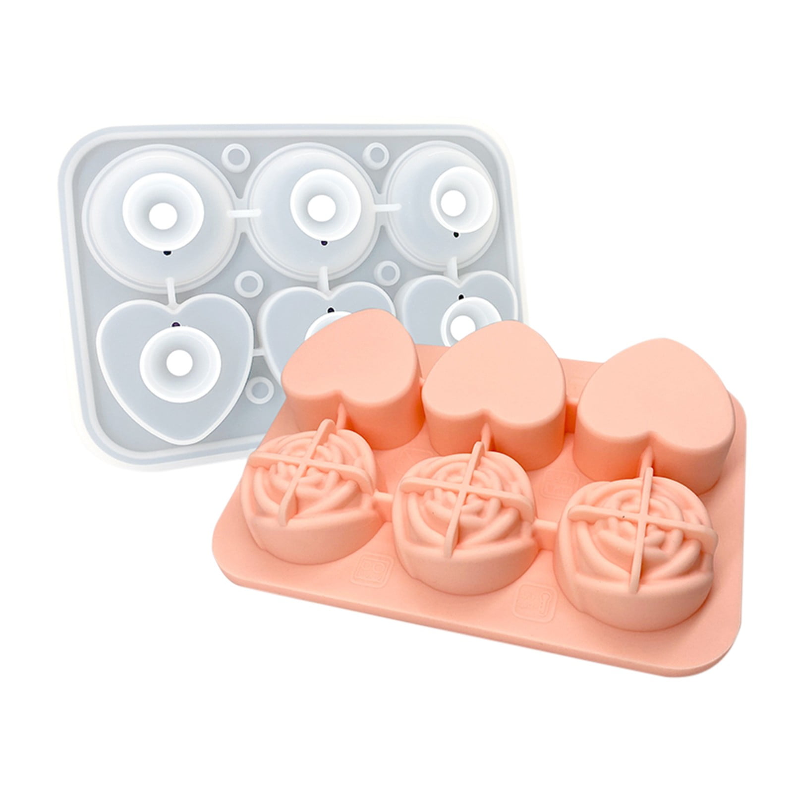 SPOORYYO 2023 Upgrade Ice Cube Maker Tray - 6-Cavity Easy-Release Ice ...
