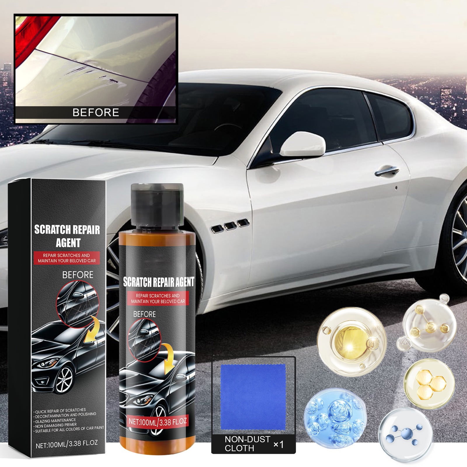 SPOORYYO 300ml Interior Cleaning Agent For Car Roof Velvet Fabric For ...