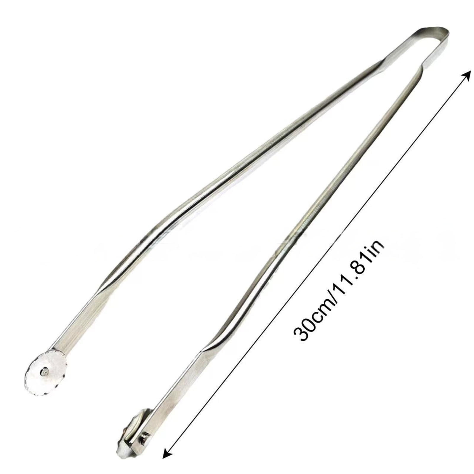 SPOORYYO 30cm Stainless Steel BBQ Sausage Rotating Tongs - Food-Grade ...