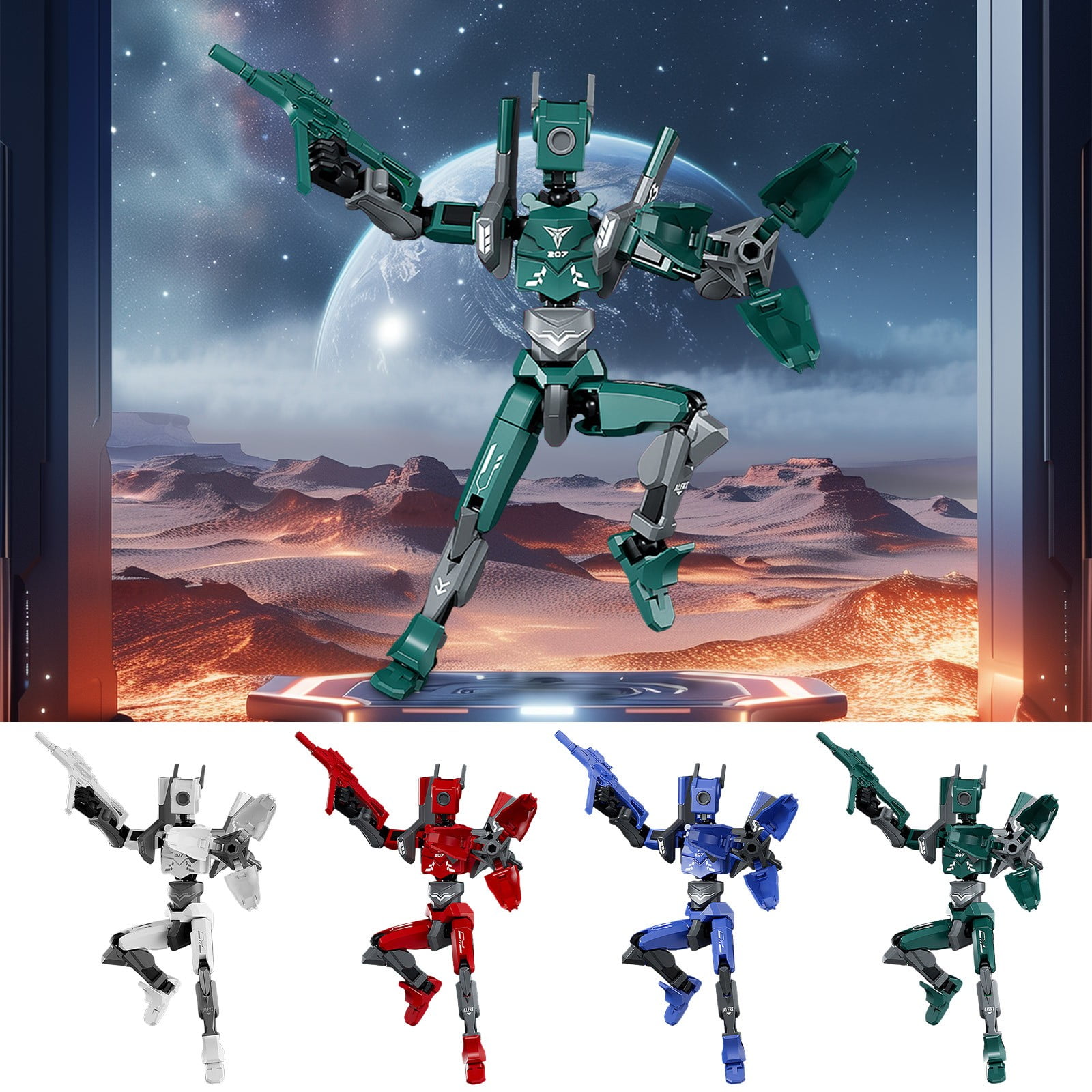SPOORYYO 3D Printed 5.19" Stick Action Figure, Highly Movable Desktop ...