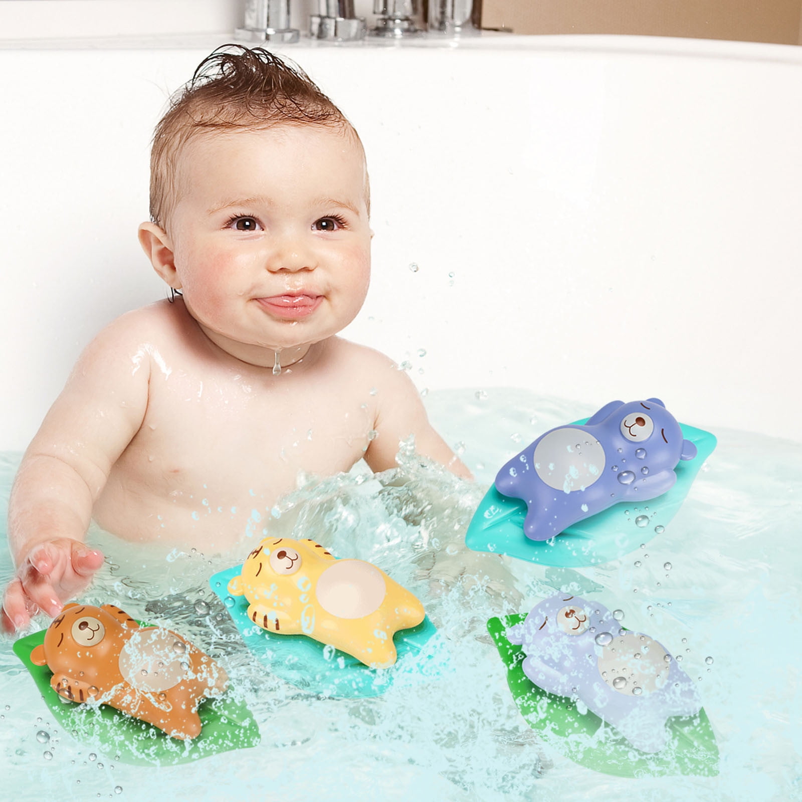 SPOORYYO 4-Pack Children's Summer Beach Bath Water Bear Cub Toys with ...